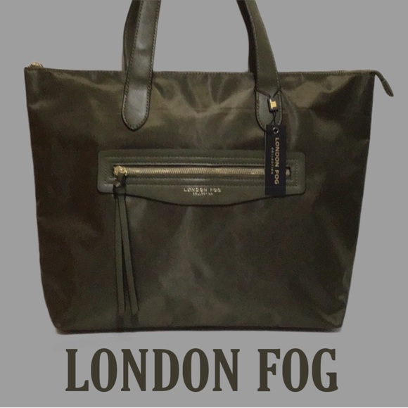 London Fog | Bags | Nwt London Fog Collection Lana Day Nylon Tote Large ...